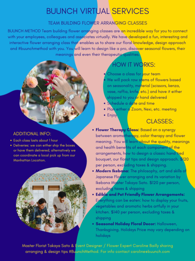 VIRTUAL FLOWER THERAPY - TEAM BUILDING CLASSES – Buunch